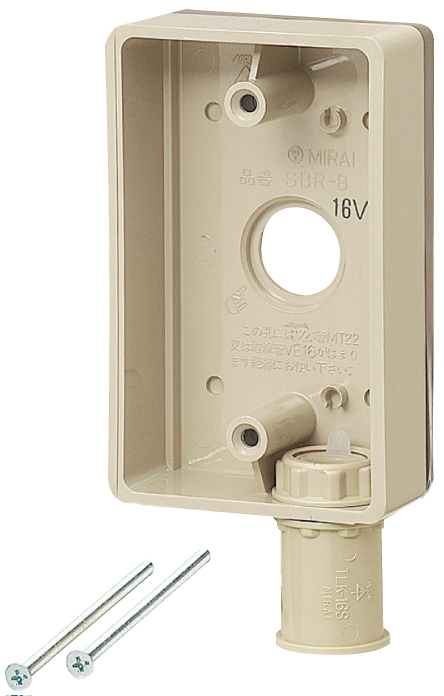 SBR-B16VJ 外カベ継枠 コネクタ付 未来工業株式会社の通販なら電設資材の電材ネット